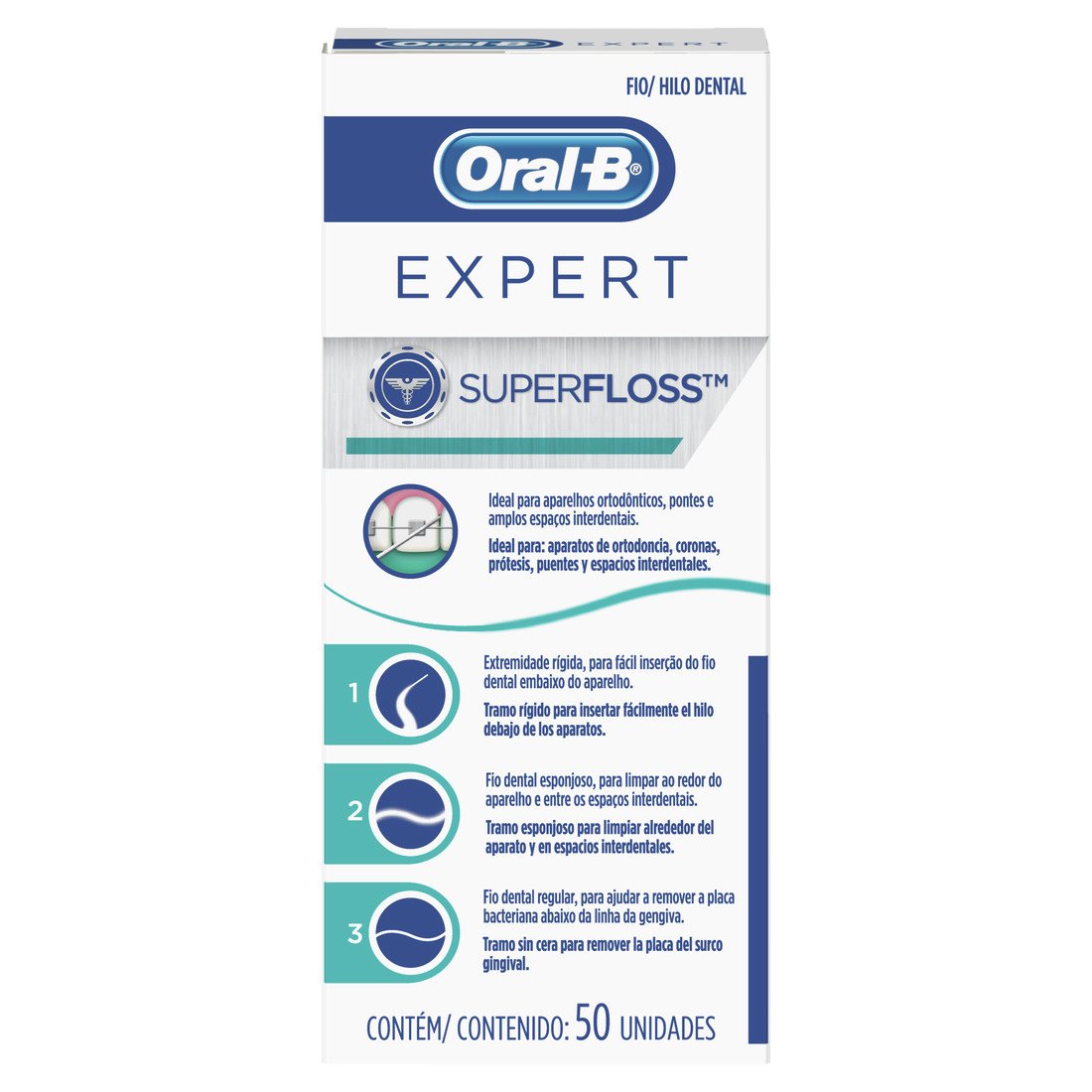 Hilo Dental Oral B Pro Salud Superfloss x 50 mts - Abril Distribuciones